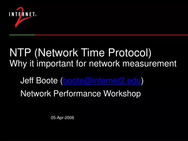 PPT - NTP (Network Time Protocol) Why it important for network measurement PowerPoint ...