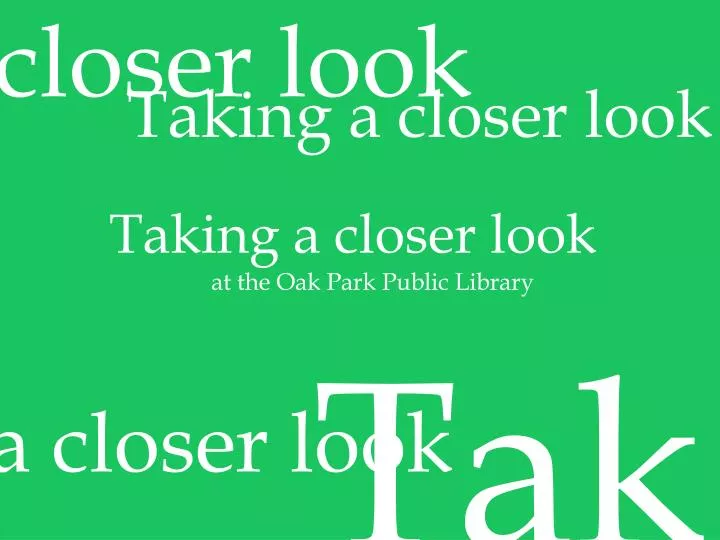 PPT - Taking a closer look PowerPoint Presentation, free download - ID ...