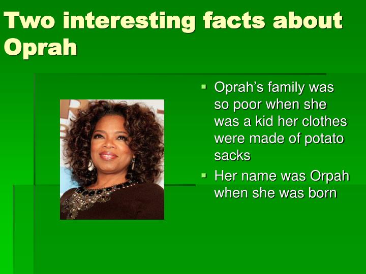 PPT - Oprah Winfrey PowerPoint Presentation - ID:4534799