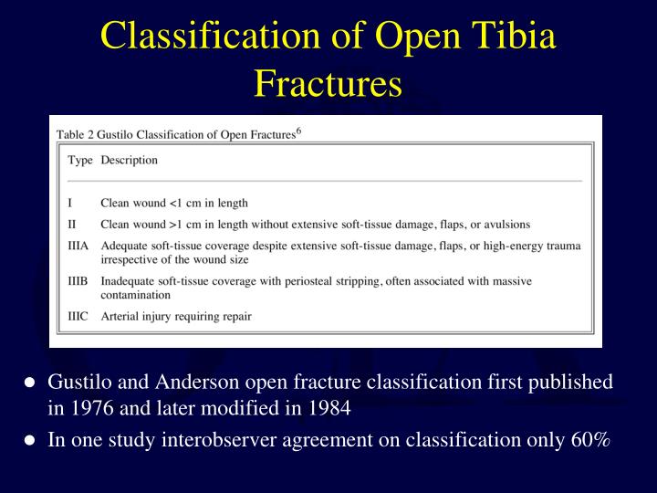 PPT - Open Fractures of the Tibial Diaphysis PowerPoint Presentation ...