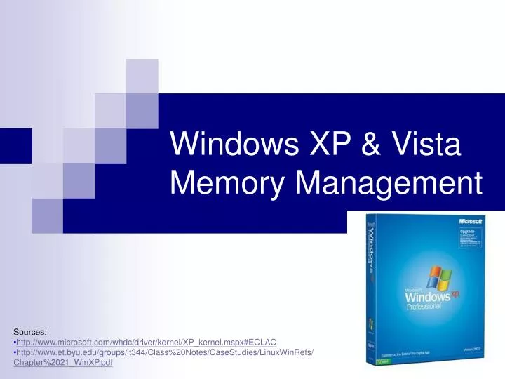 PPT - Windows XP & Vista Memory Management PowerPoint Presentation - ID ...