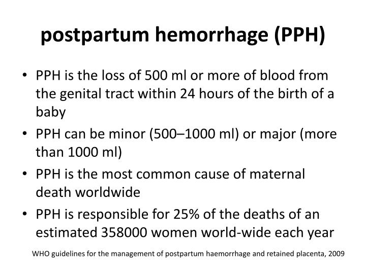 PPT - Hematologic management of massive PPH PowerPoint Presentation ...