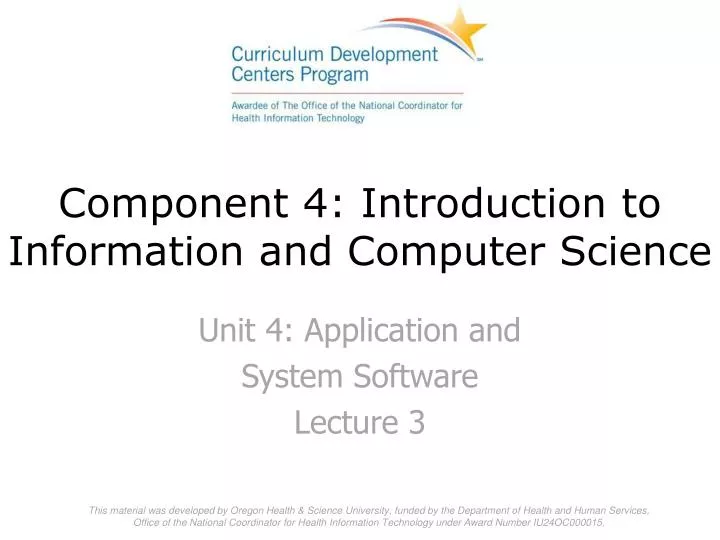 PPT - Component 4: Introduction to Information and Computer Science PowerPoint Presentation - ID ...