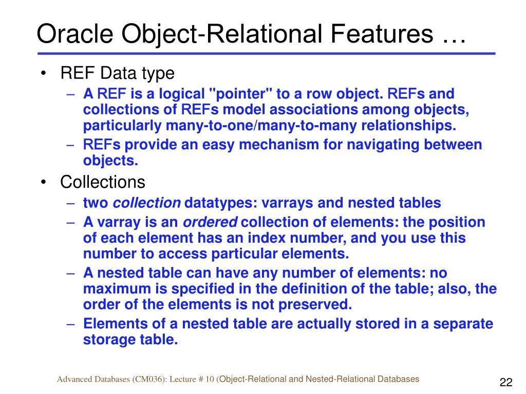 Ppt Object Relational And Nested Relational Databases By Dr Akhtar Ali Powerpoint