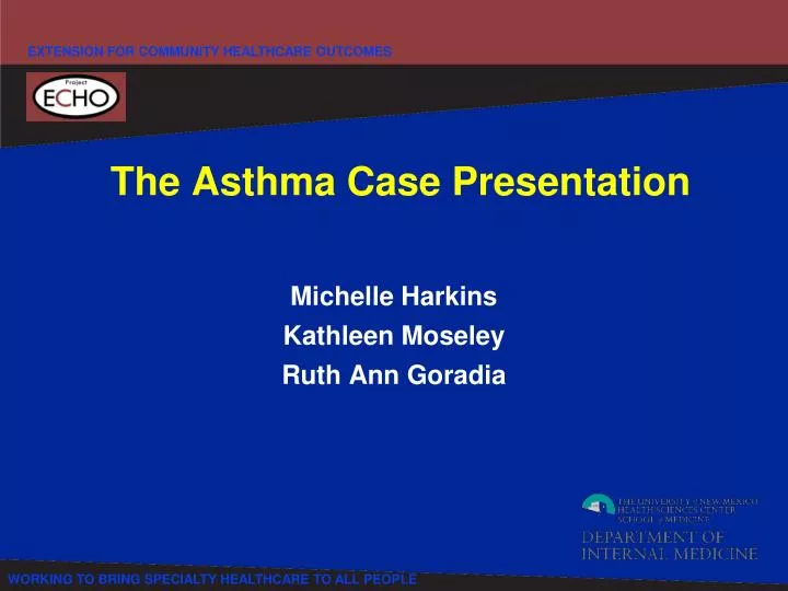 PPT - The Asthma Case Presentation PowerPoint Presentation, free ...