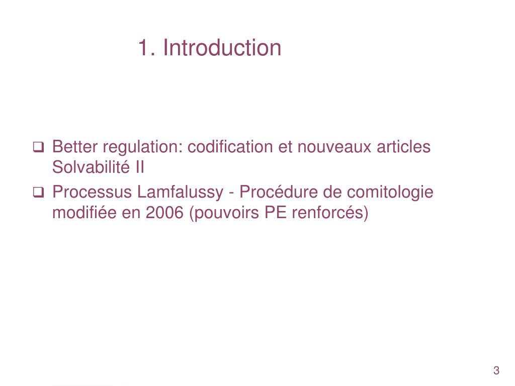 PPT - Solvabilité II Présentation du projet et feuille de route Flor ...