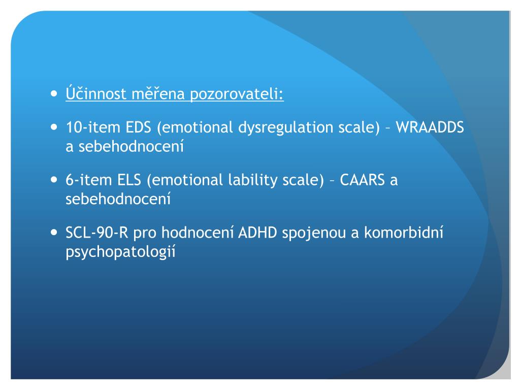 PPT - Methylfenidát při léčbě ADHD v dospělosti PowerPoint Presentation ...