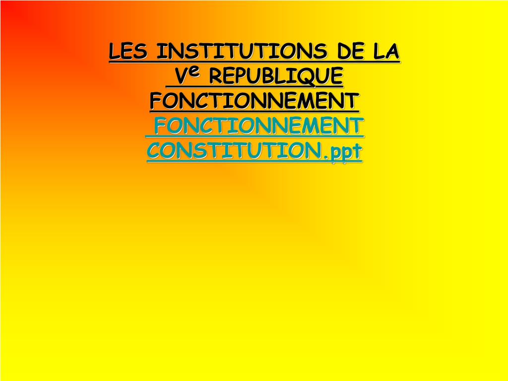 PPT - La France de la cinquième République PowerPoint Presentation ...