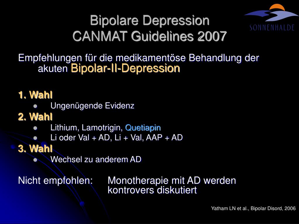PPT - Die bipolare Depression – eine diagnostische und therapeutische ...