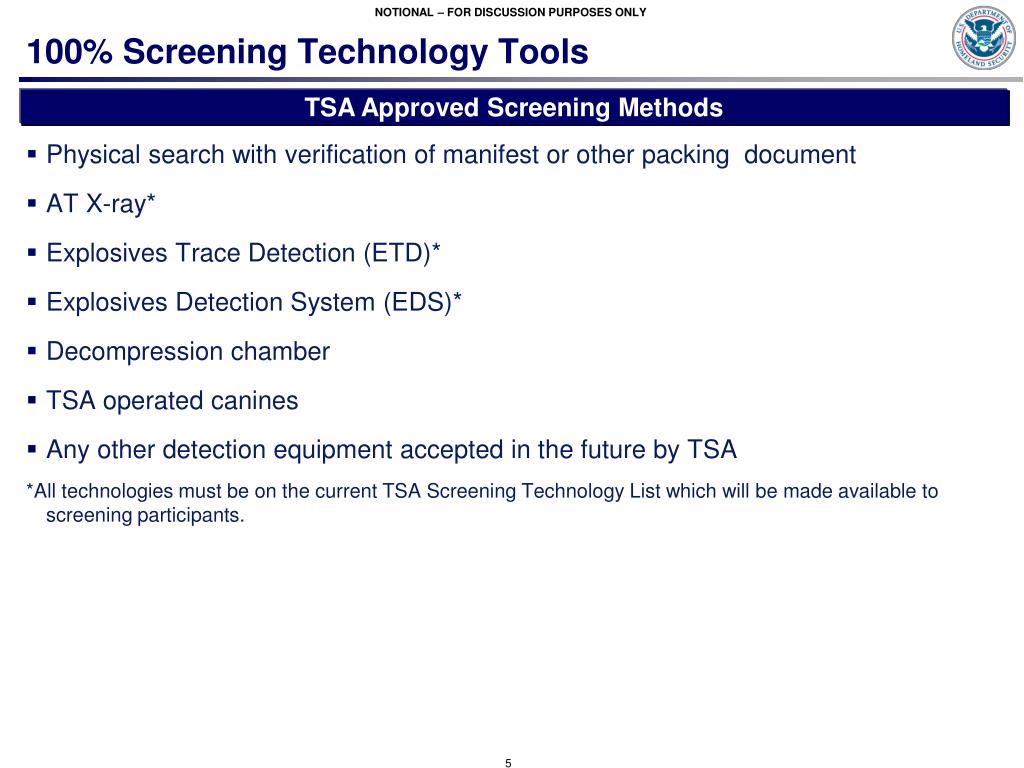 PPT - Achieving 100% Cargo Screening on Passenger Aircraft PowerPoint ...