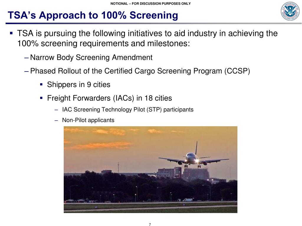 PPT - Achieving 100% Cargo Screening on Passenger Aircraft PowerPoint ...