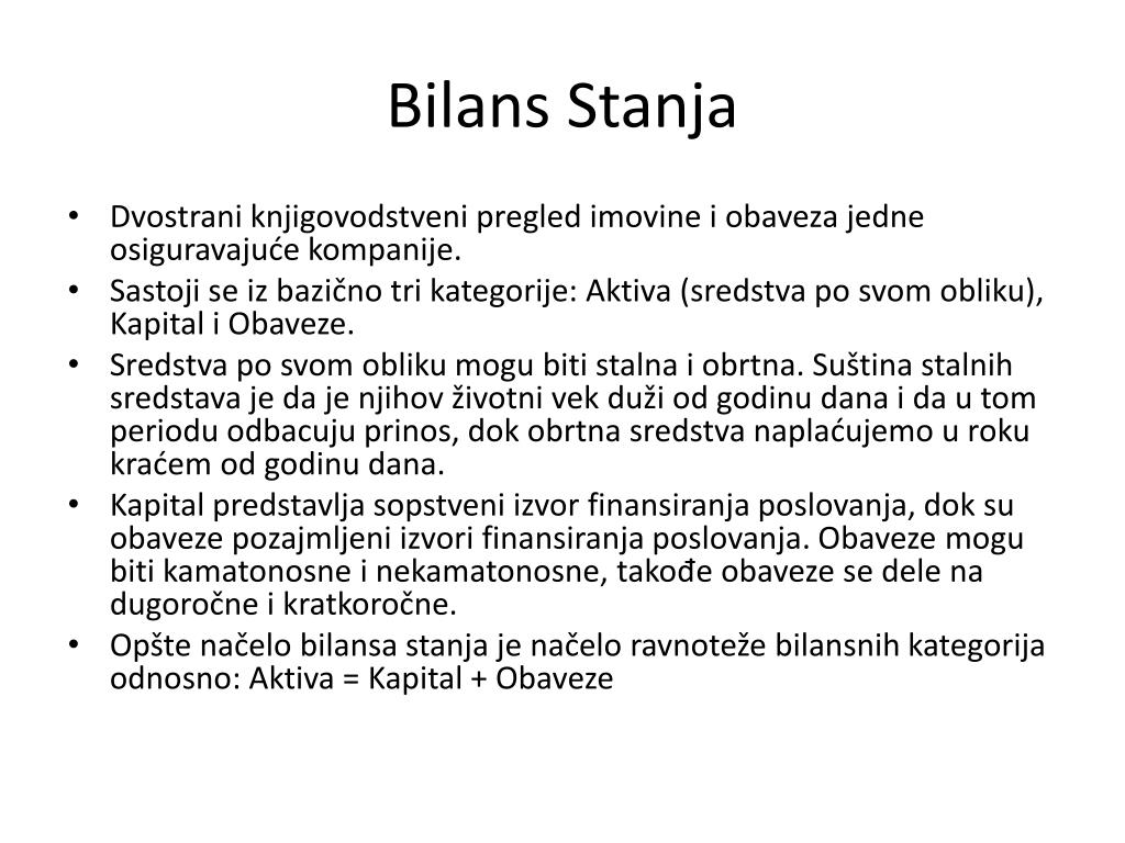 PPT - Finansijski izve štaji i kontni plan Osiguravajućih kompanija ...