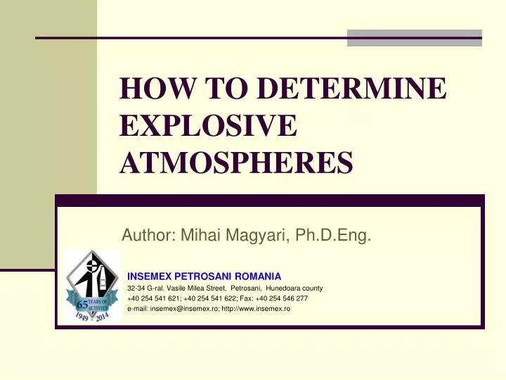 PPT - HOW TO DETERMINE EXPLOSIVE ATMOSPHERES PowerPoint Presentation ...