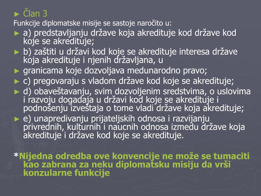 PPT - Bečka konvencija o diplomatskim odnosima PowerPoint Presentation ...