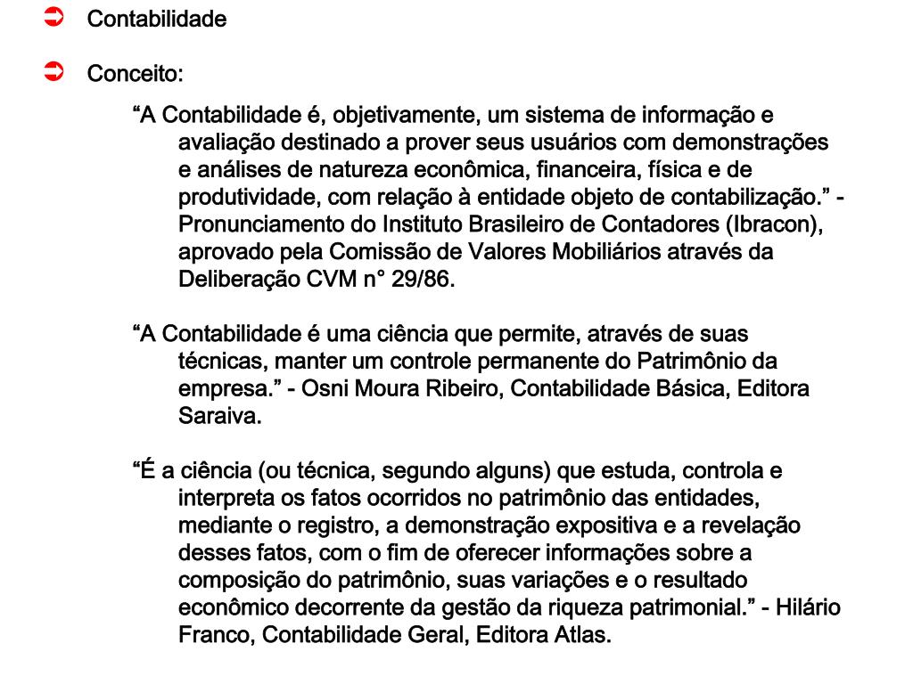 PPT - Disciplina : Contabilidade Tema da aula: Conceitos básicos e ...