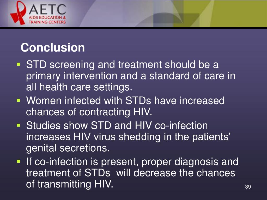 PPT - Common Sexually Transmitted Diseases (STDs) and HIV-Infected ...