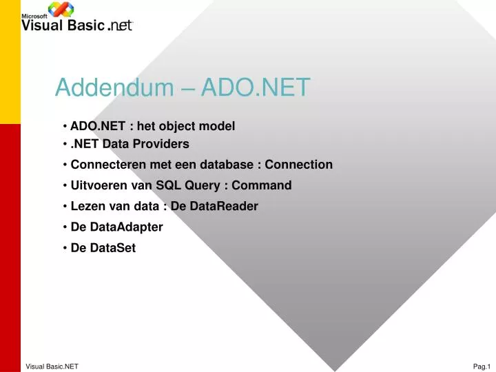 PPT - Addendum – ADO.NET PowerPoint Presentation, free download - ID ...
