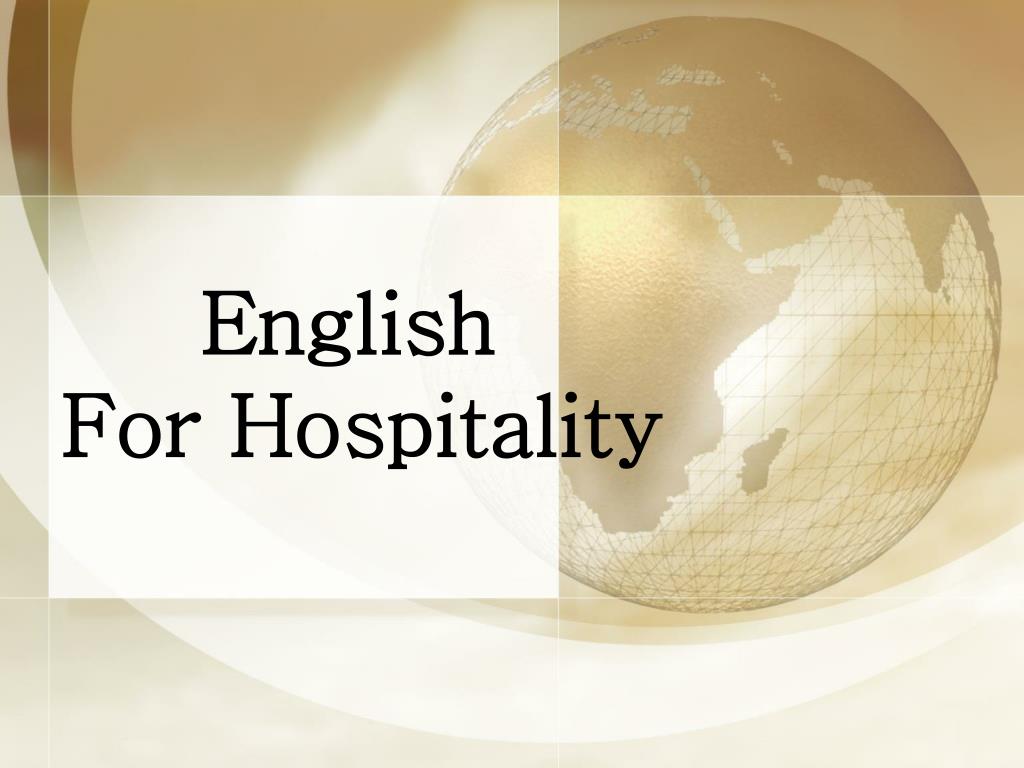 PPT - English For Hospitality PowerPoint Presentation, free download ...