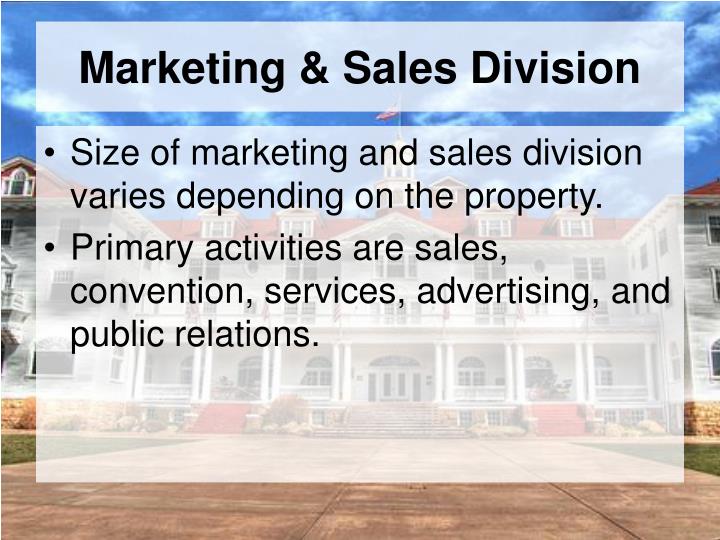 PPT - Hotel Divisions & Departments PowerPoint Presentation - ID:4547902