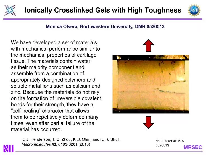 PPT - Ionically Crosslinked Gels with High Toughness PowerPoint ...