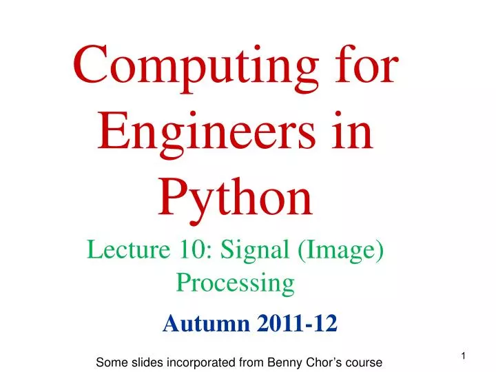 Ppt Computing For Engineers In Python Powerpoint Presentation Free 6492
