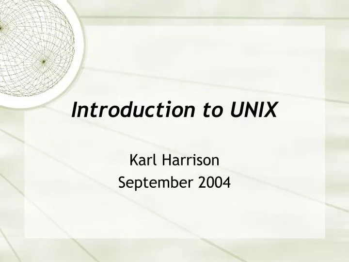 PPT - Introduction to UNIX PowerPoint Presentation, free download - ID ...