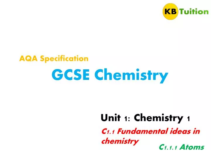 PPT - GCSE Chemistry PowerPoint Presentation, free download - ID:4550707