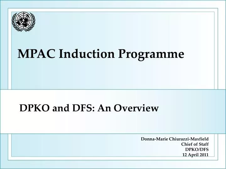 PPT - DPKO and DFS: An Overview PowerPoint Presentation, free download ...