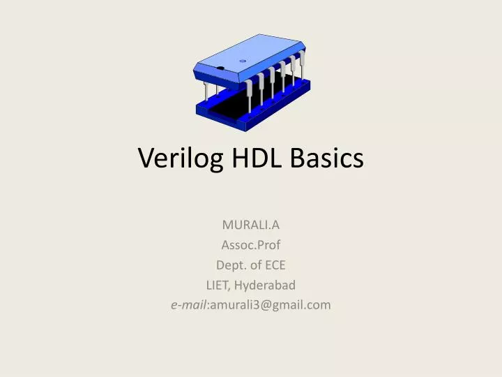 PPT Verilog HDL Basics PowerPoint Presentation Free Download ID 