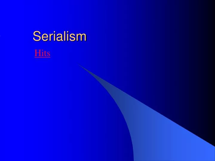 PPT - Serialism PowerPoint Presentation, free download - ID:4551799