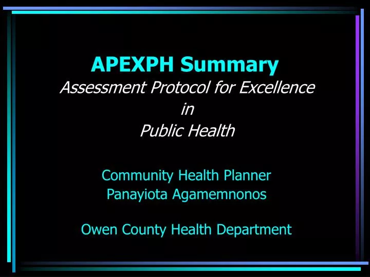 PPT - APEXPH Summary PowerPoint Presentation, free download - ID:4555675