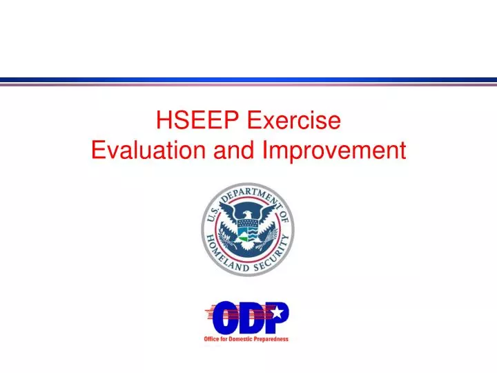 PPT - HSEEP Exercise Evaluation and Improvement PowerPoint Presentation ...