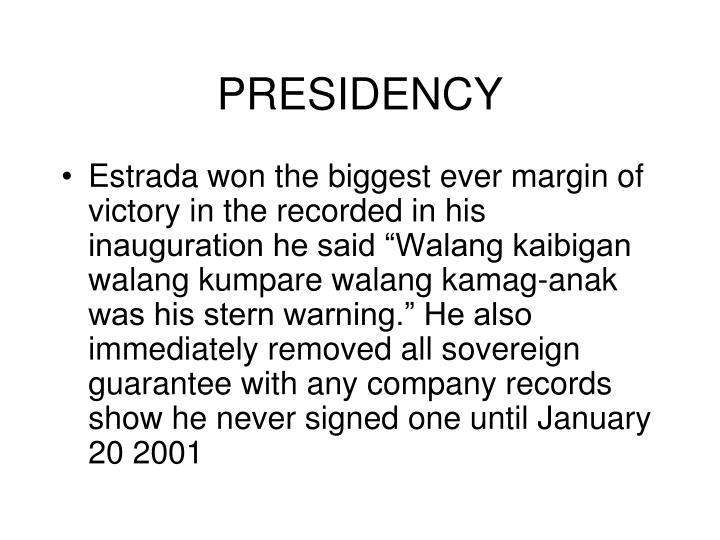 PPT - Joseph Estrada PowerPoint Presentation - ID:4558627