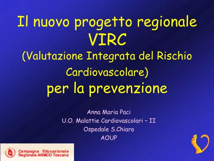 PPT - Anna Maria Paci U.O. Malattie Cardiovascolari – II Ospedale S ...