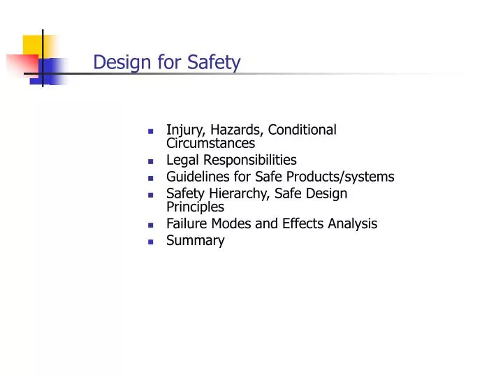 PPT - Design for Safety PowerPoint Presentation, free download - ID:4560036