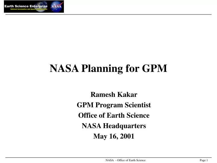PPT - NASA Planning for GPM PowerPoint Presentation, free download - ID ...