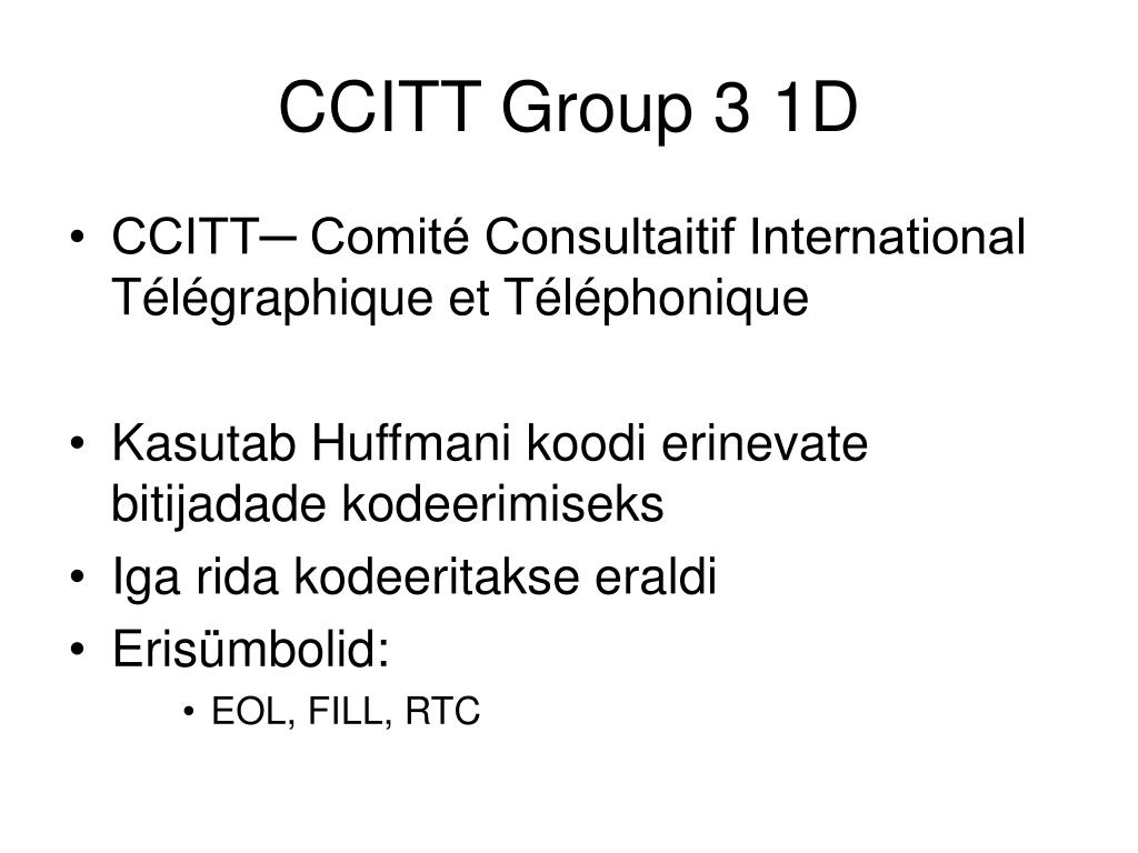 PPT - Binaarsete piltide kompresseerimine PowerPoint Presentation, free ...