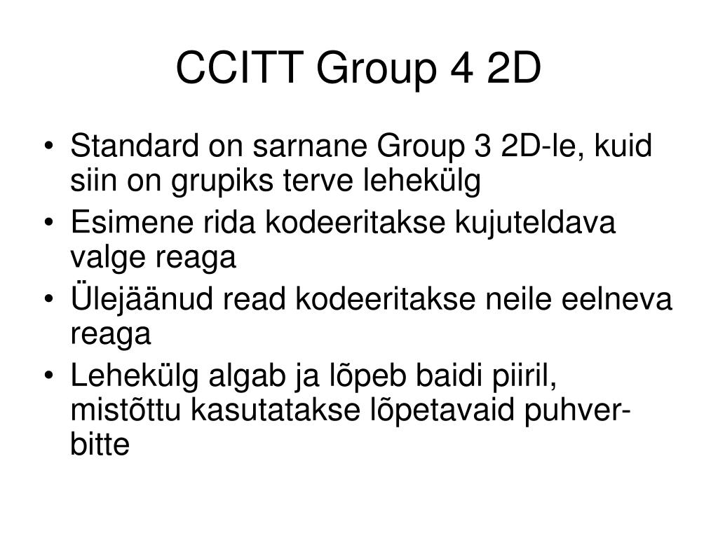 PPT - Binaarsete piltide kompresseerimine PowerPoint Presentation, free ...