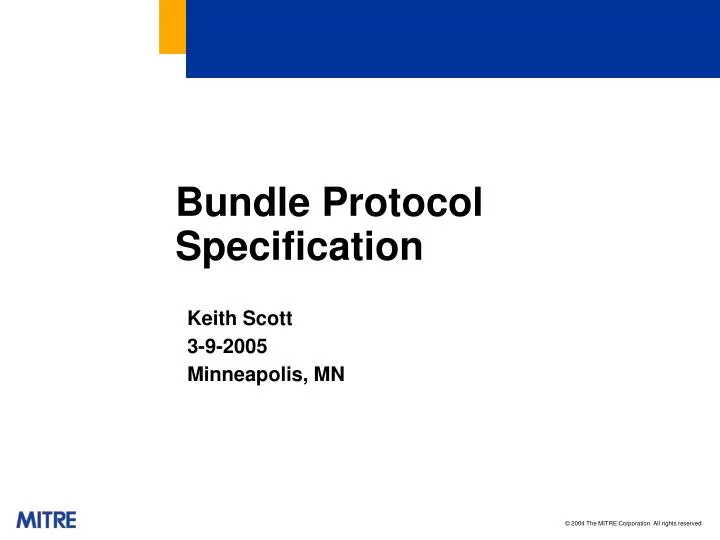 PPT - Bundle Protocol Specification PowerPoint Presentation, free ...