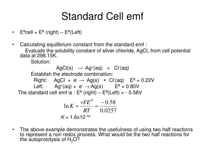 PPT - Concentration Cells PowerPoint Presentation - ID:4566406