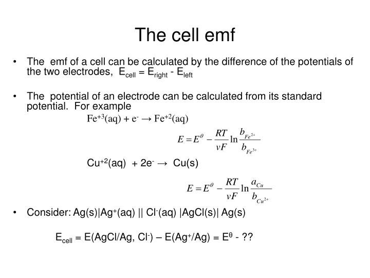 PPT - Concentration Cells PowerPoint Presentation - ID:4566406