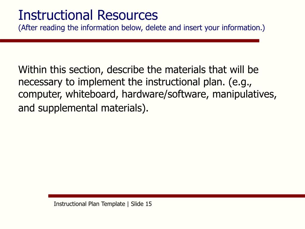 PPT - AET/515 Instructional Plan Template (Chanel Bush) PowerPoint ...