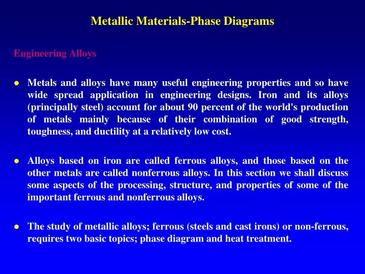 PPT - Metallic Materials-Phase Diagrams PowerPoint Presentation, free ...
