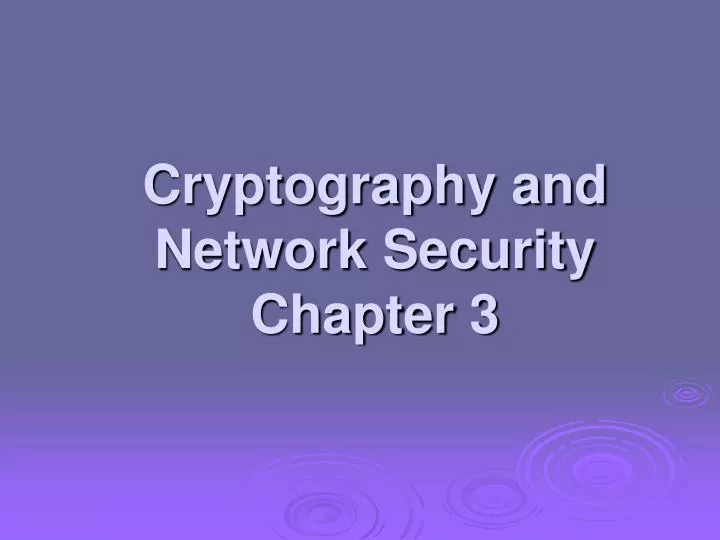 PPT - Cryptography and Network Security Chapter 3 PowerPoint ...