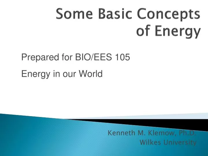 PPT - Some Basic Concepts of Energy PowerPoint Presentation, free ...