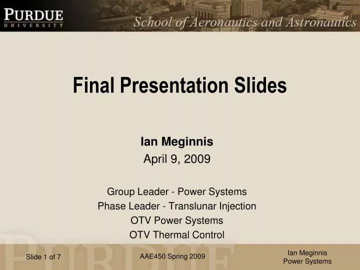 PPT - Final Presentation Slides PowerPoint Presentation, free download ...