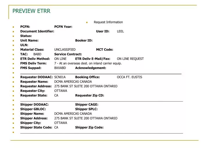 PPT - PREVIEW ETRR PowerPoint Presentation, free download - ID:4568833