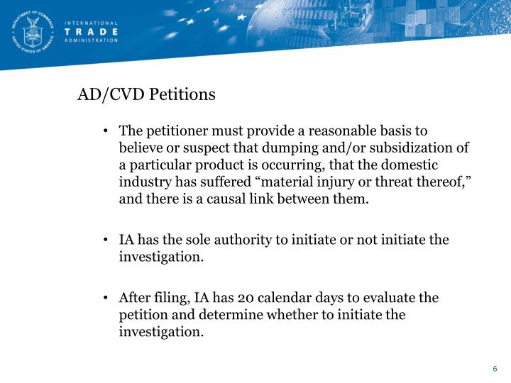 PPT - Anti-dumping (AD) and Countervailing Duty (CVD) Petition ...