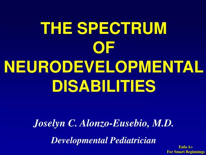 PPT - THE SPECTRUM OF NEURODEVELOPMENTAL DISABILITIES PowerPoint ...