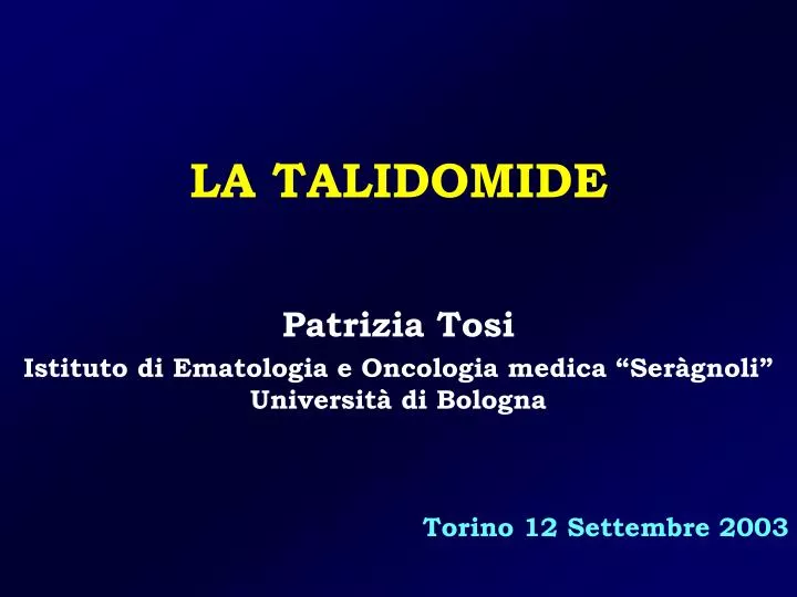 PPT - LA TALIDOMIDE PowerPoint Presentation, free download - ID:4570783